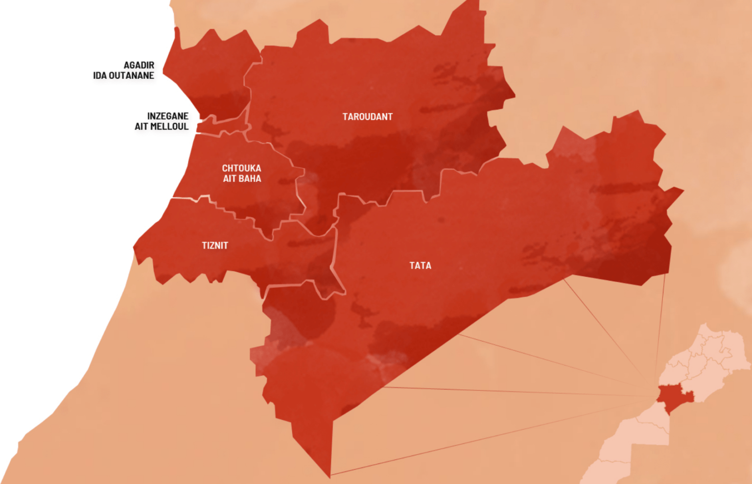 Morocco map - Map of Souss Massa - Explore Agadir Souss Massa